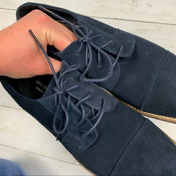 Carlo Morandi | Shoes | Carlo Morandi Tony Blue Suede Cap Toe Derby ...